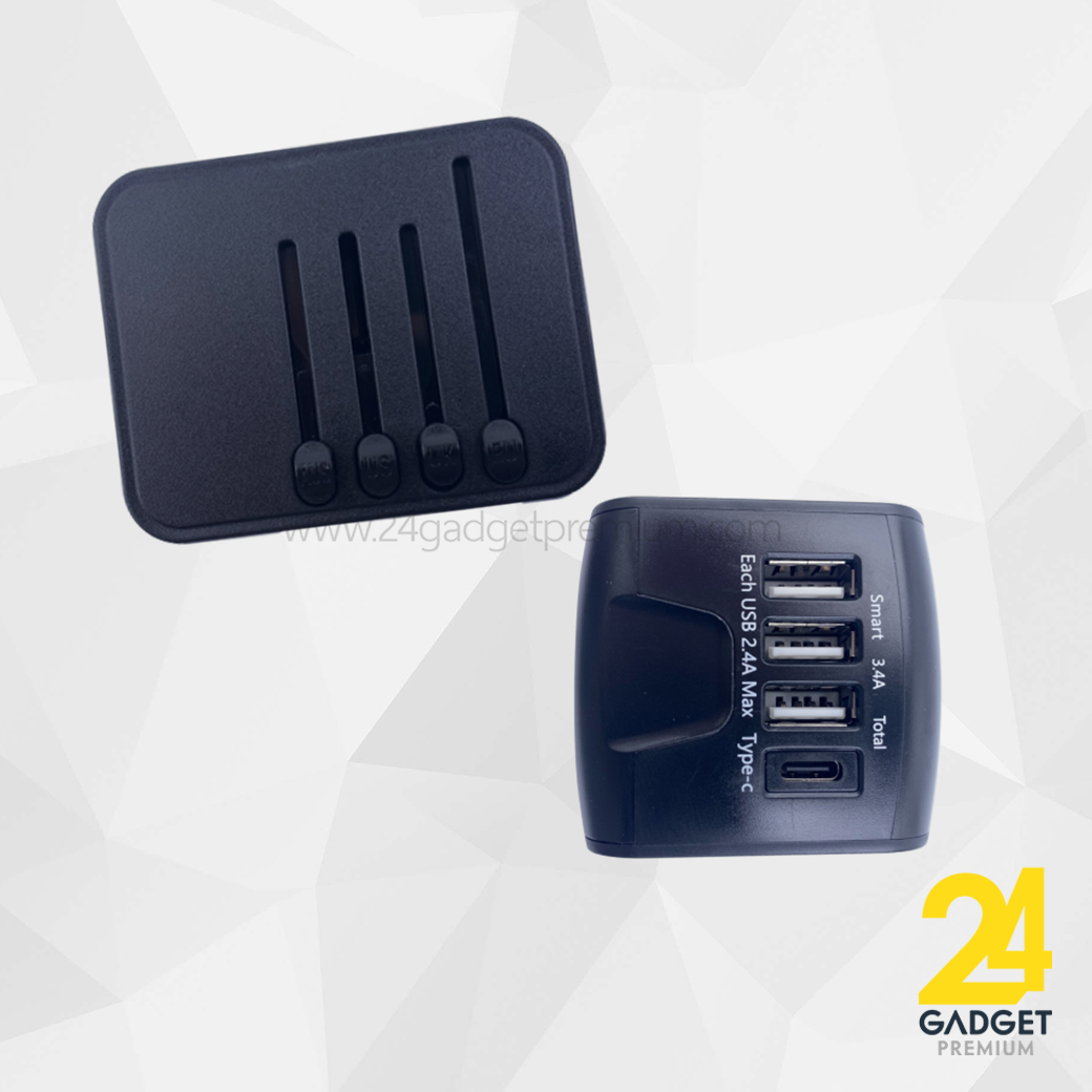 WorldTravelAdapter ปลั๊กUniversalAdapter พร้อมสกรีนโลโก้